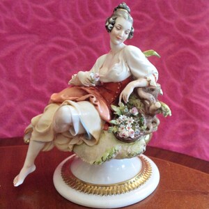 Pair of Vintage Rare Giuseppe Cappe (capodimonte) Porcelain Figurines ...