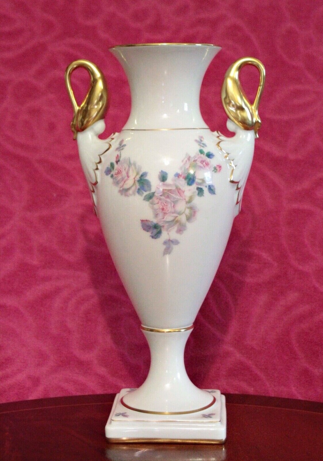 Vintage Alka Kunst Alboth KAISER Porcelain Flower Vase, Gold Gilt ...