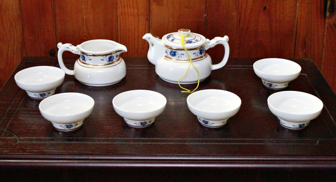 Vintage Chinese Porcelain Tea Set in Original Box - Etsy