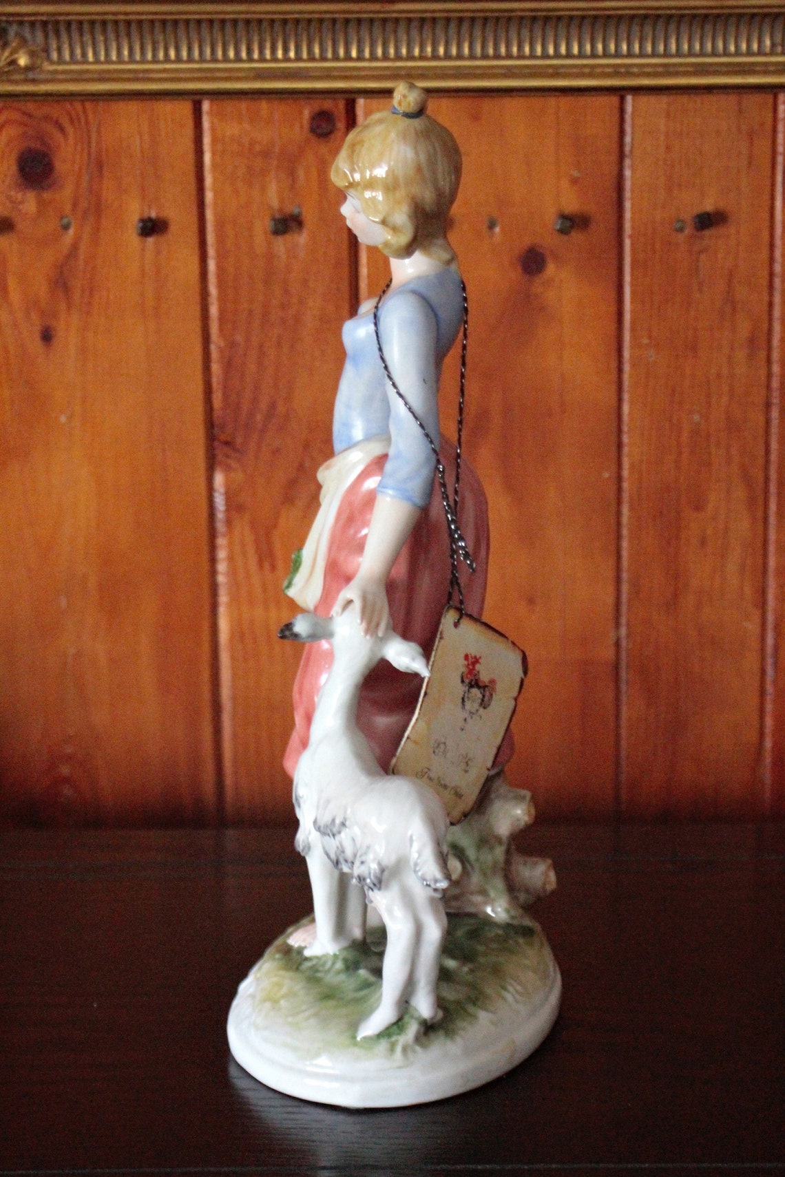 Rare Vintage Spanish GALOS PORCELAIN Girl With Goatling Figurine - Etsy