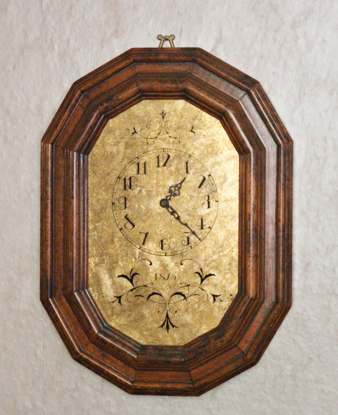 Vintage German Quartz Wall Clock in Antique Oak Case - Etsy