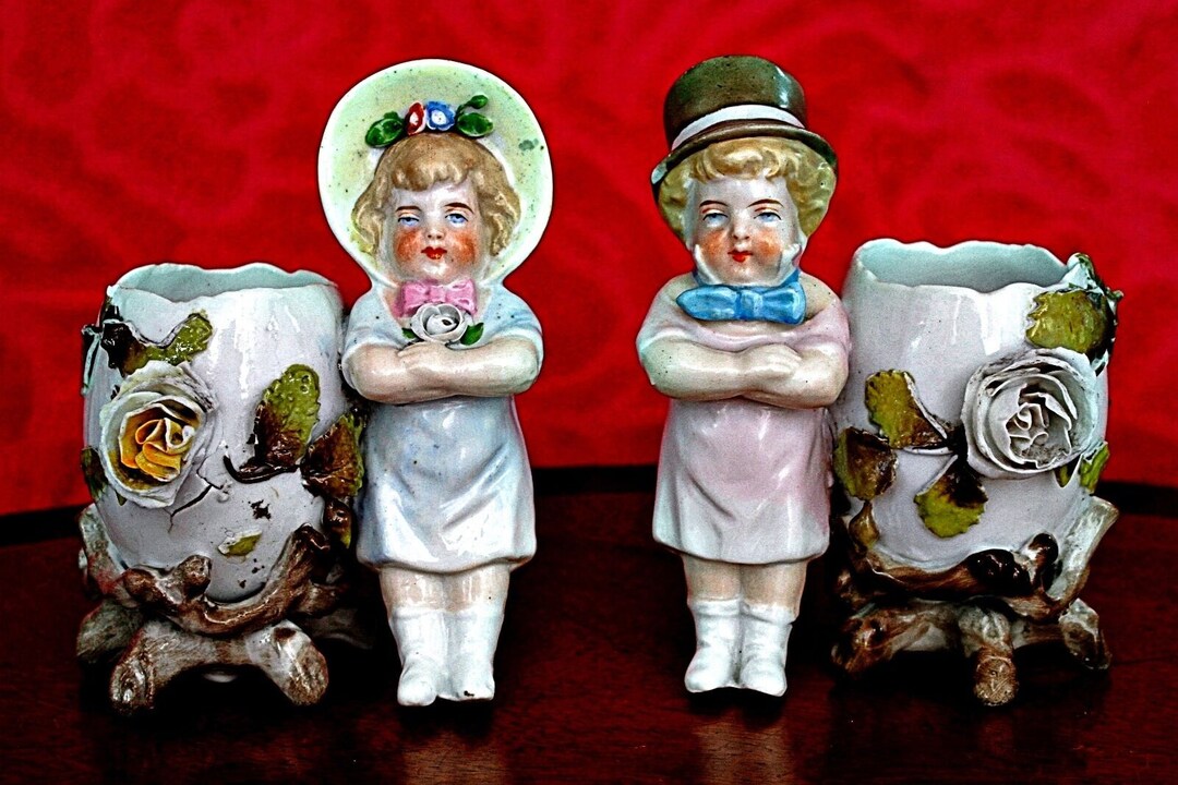 Pair of Antique German Conta & Boehme Porcelain Figurines, 19th Century ...