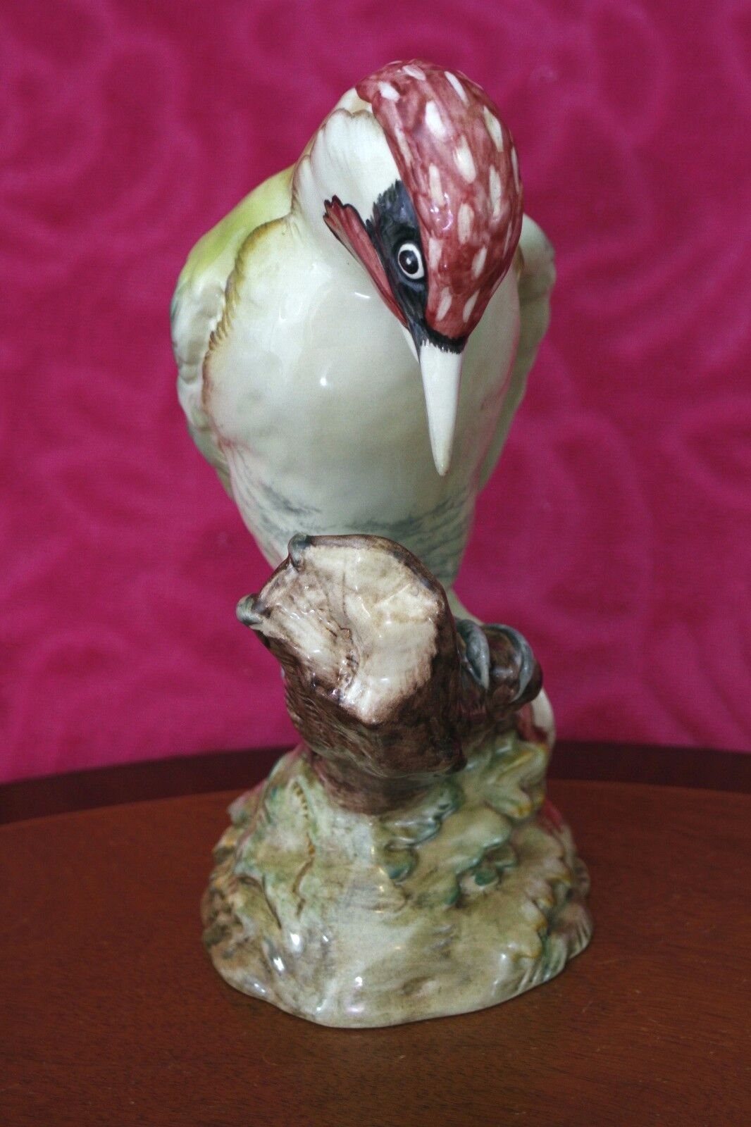 Vintage Porcelain Bird Figurine Beswick Green Woodpecker - Etsy