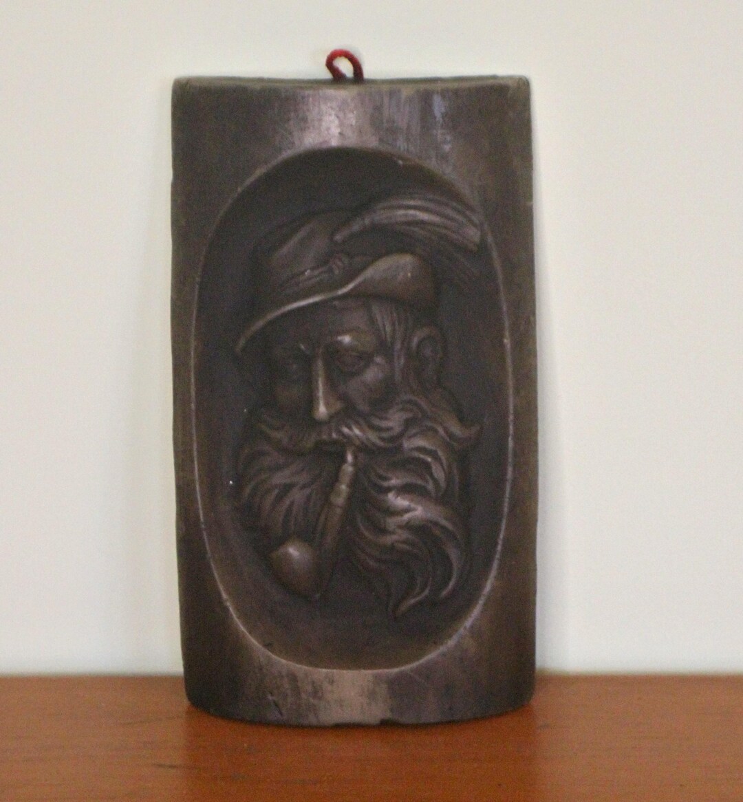 Vintage German Old Man Wax Art Wall Plaque, Germany - Etsy