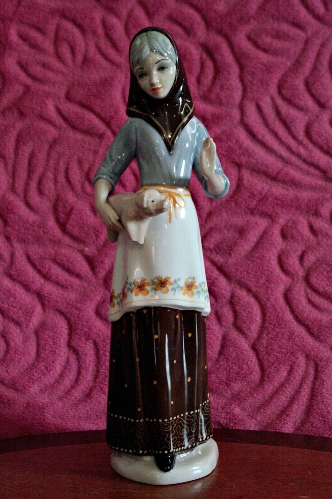 Vintage Pintado A Mano Cuart De Poblet Valencia Made in Spain Lady With ...