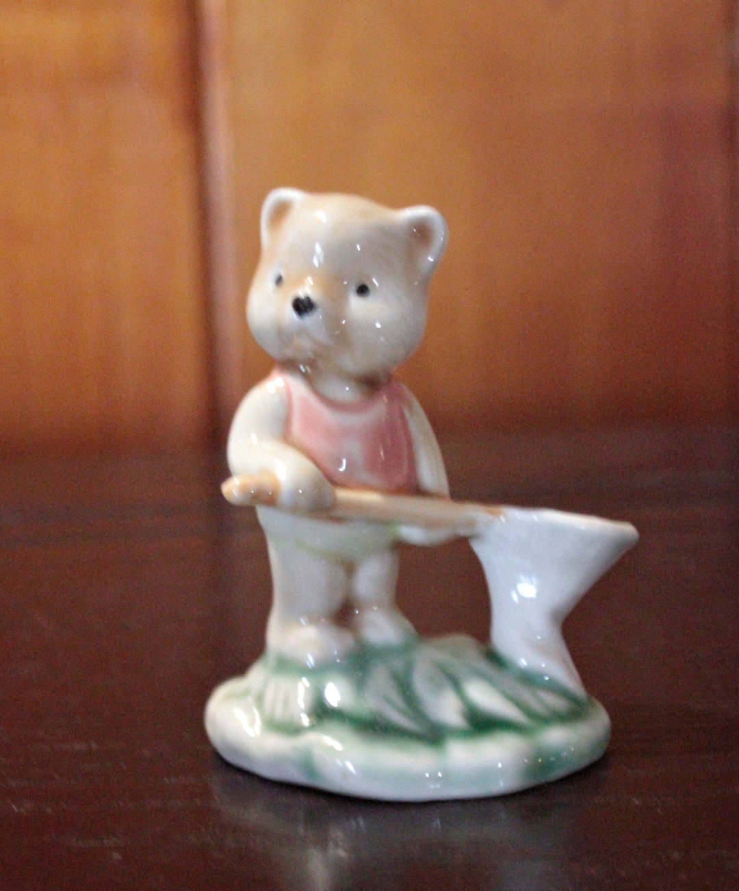 Small Porcelain Bear Figurine - Etsy