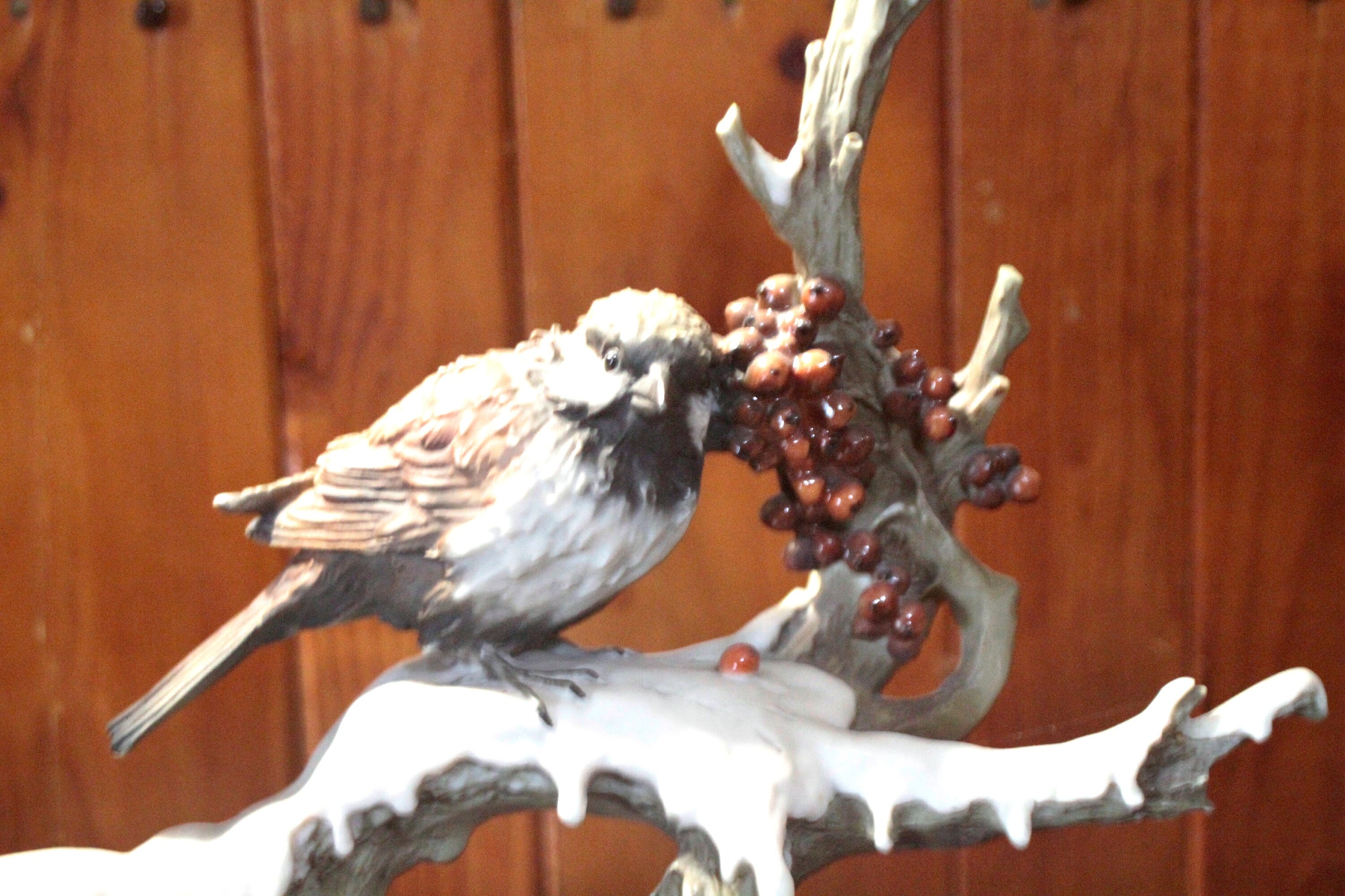 Vintage Capodimonte Bird Figurine on Wood Basement - Etsy