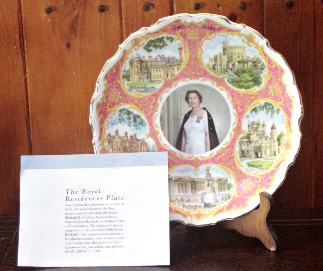 The Royal Residence Plate by John Ball for Peter Jones China - Etsy