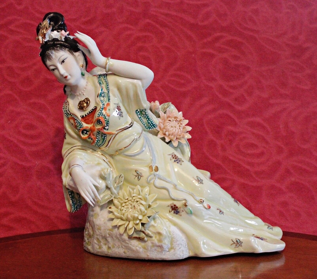Vintage Rare Large Chinese Princess Porcelain Figurine - Etsy