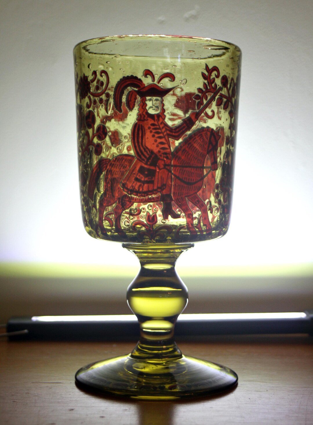 Vintage German Alfred Taube Hand Blown Bubble Glass Wine Goblet - Etsy