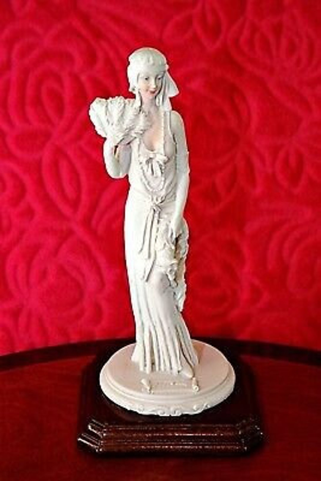 Vintage Belcari Figurine on Wooden Base, Italy - Etsy