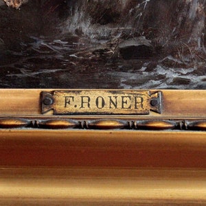 Antique German 19th Century F. Roner Oil on Board Painting 'tyrolean ...