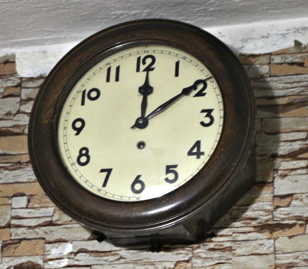 Antique German Junghans Railway/school Wall Clock - Etsy