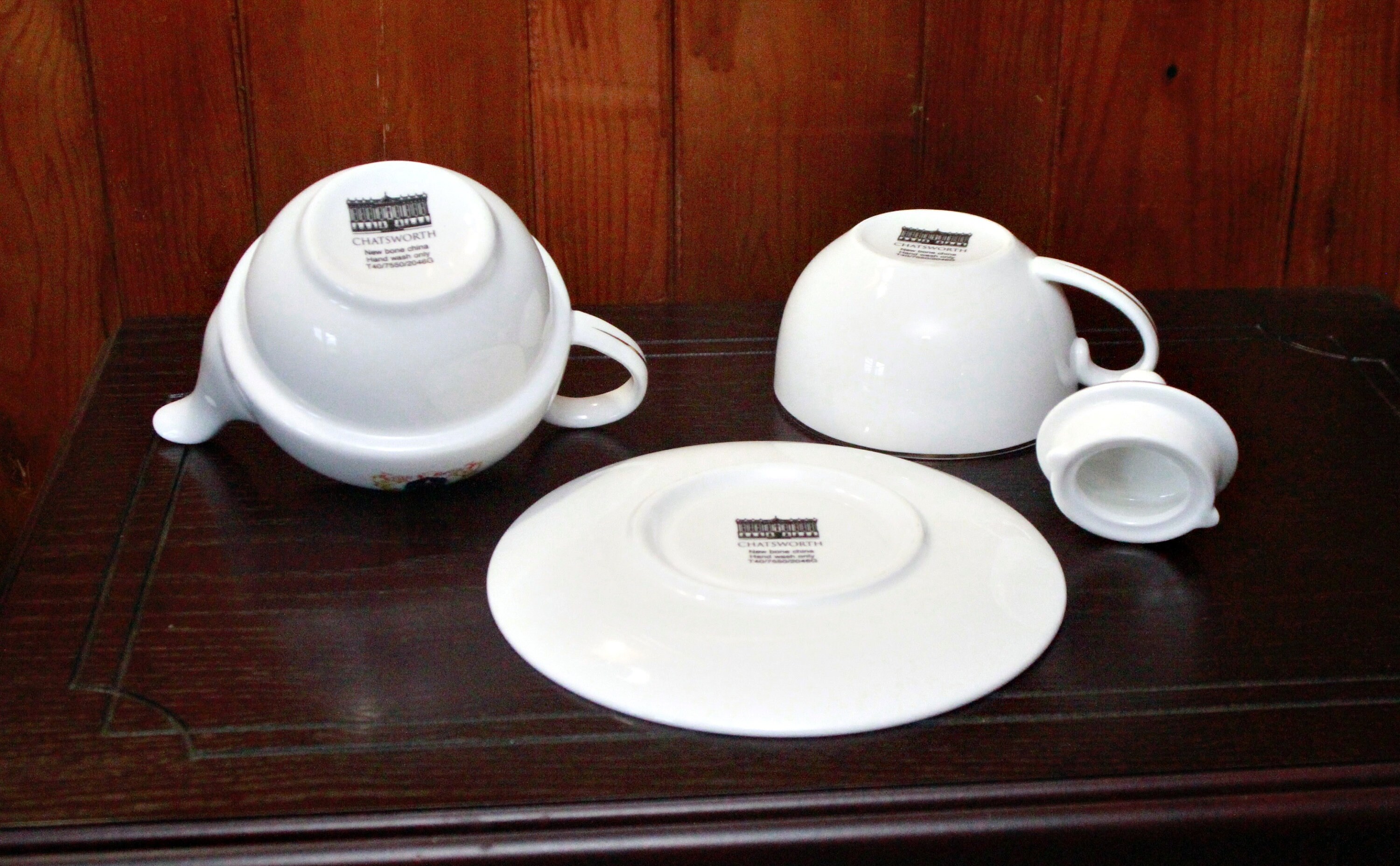 Chatsworth Tea for One Cup Saucer and Teapot With Crest and - Etsy