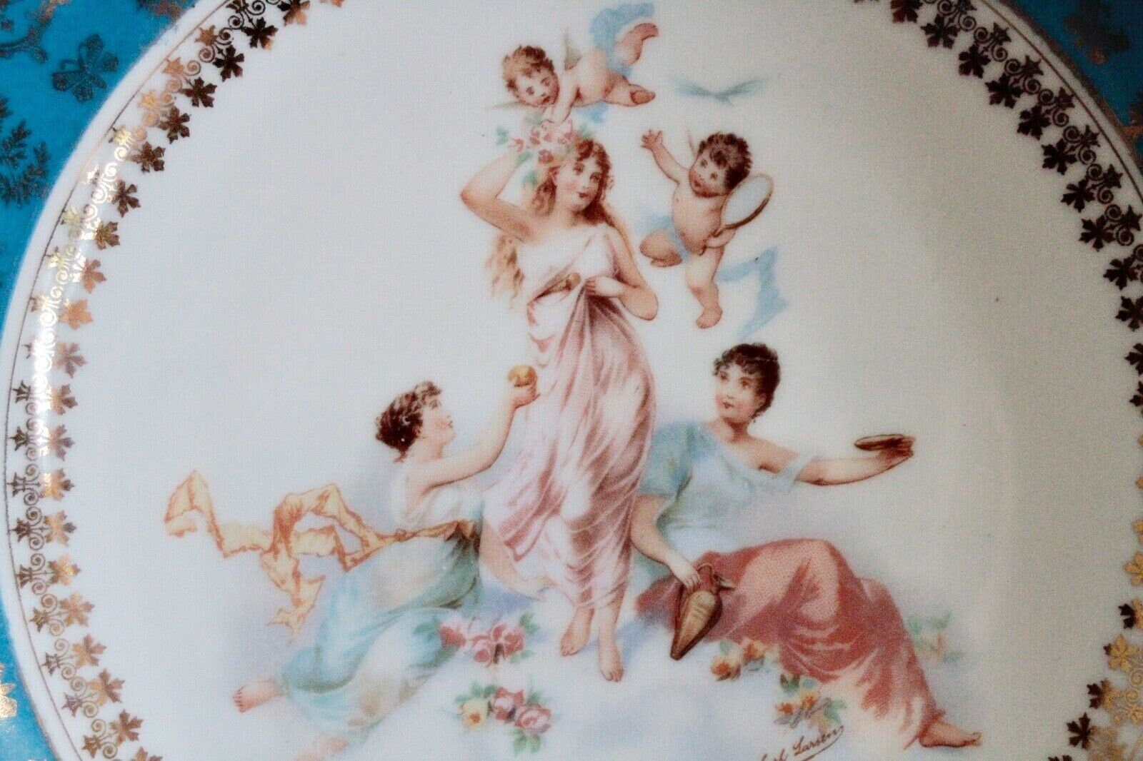 Antique German Wall Mounted Porcelain Decorative Plate - Etsy