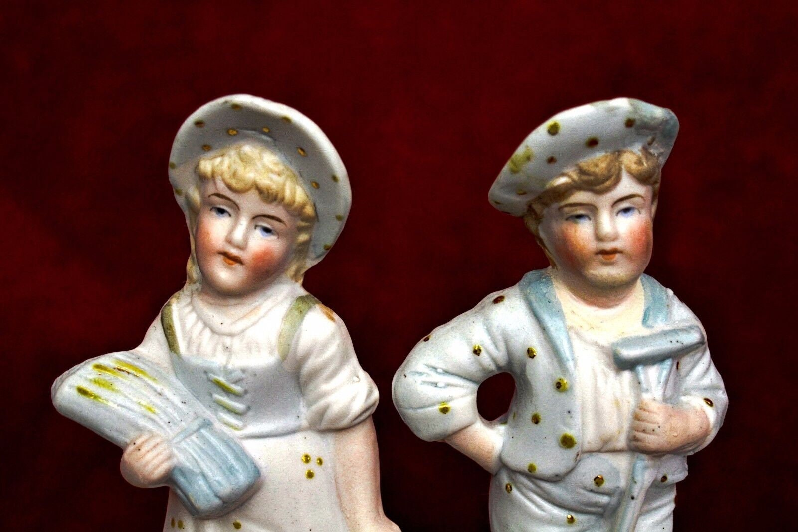 A Pair of Antique German Porcelain Figurines - Etsy