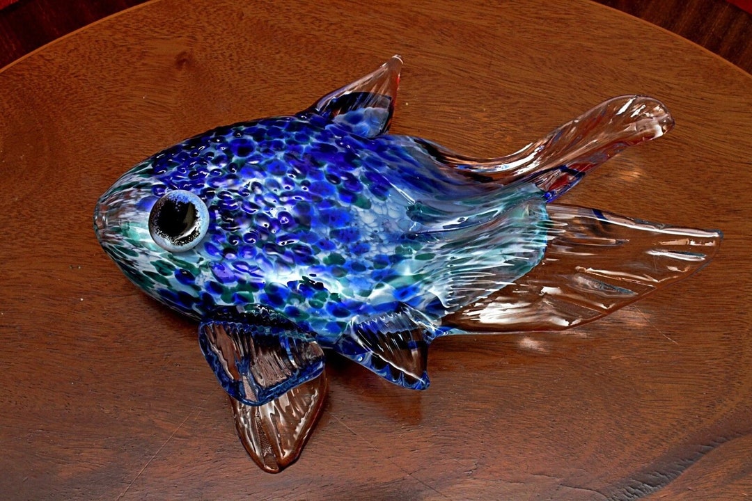 Vintage Murano Glass Fish Figurine - Etsy