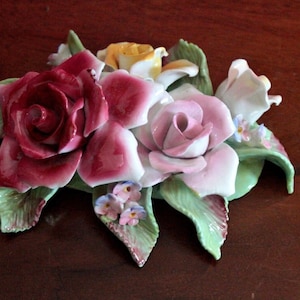 Pretty Vintage Porcelain Flower Ornament - Etsy