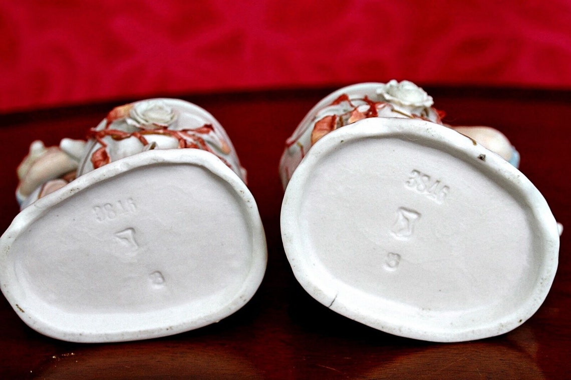 Pair of Antique German Conta & Boehme Porcelain Figurines, 19th Century ...