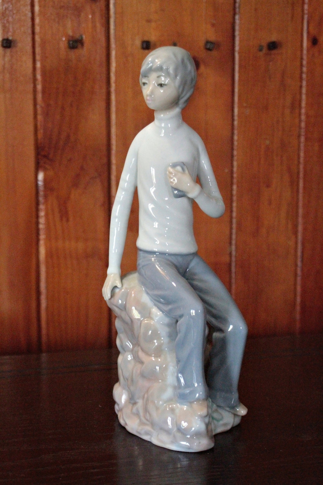 Vintage Casades Porcelain Boy Figurine, Spain - Etsy
