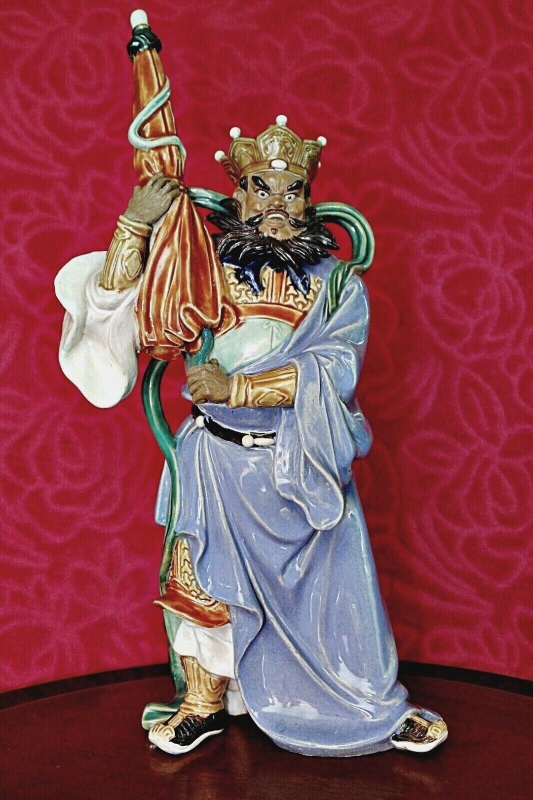 Vintage Very Large Chinese Good Spirit Man Chung Kwai Angry Protector ...