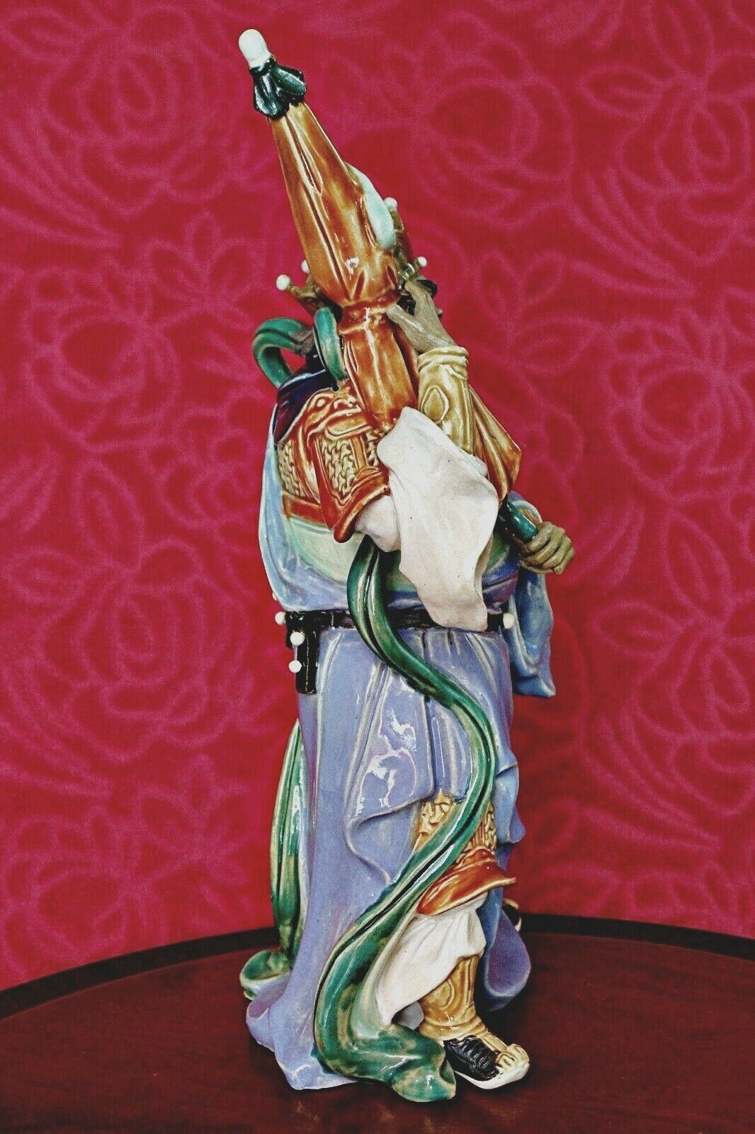Vintage Very Large Chinese Good Spirit Man Chung Kwai Angry Protector ...