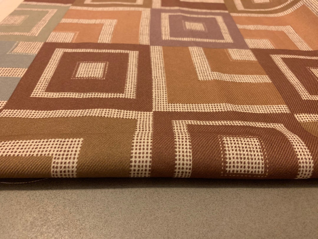 Vintage Neutral Geometric Mid-century Fabric - Etsy