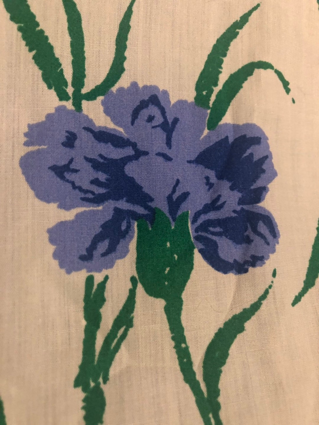 Vintage Woven Carnation Print Fabric - Etsy