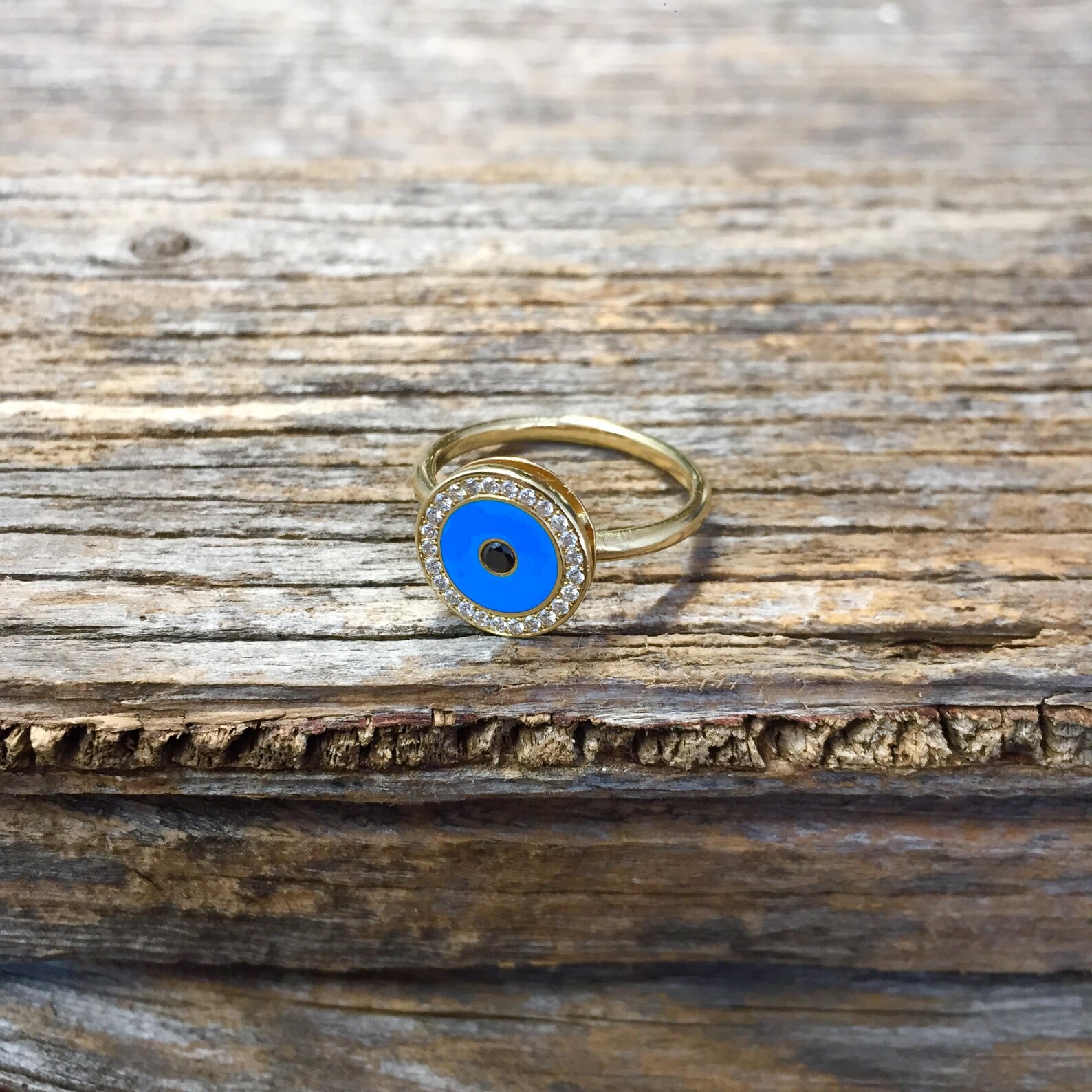 Evil Eye Gold Ring, All Seeing Eye, Protection, Stylish Eye, Handmade ...