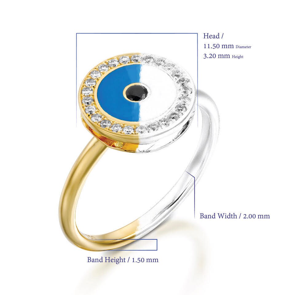 All Seeing Eye Evil Eye Gold Ring Protection Stylish Eye | Etsy