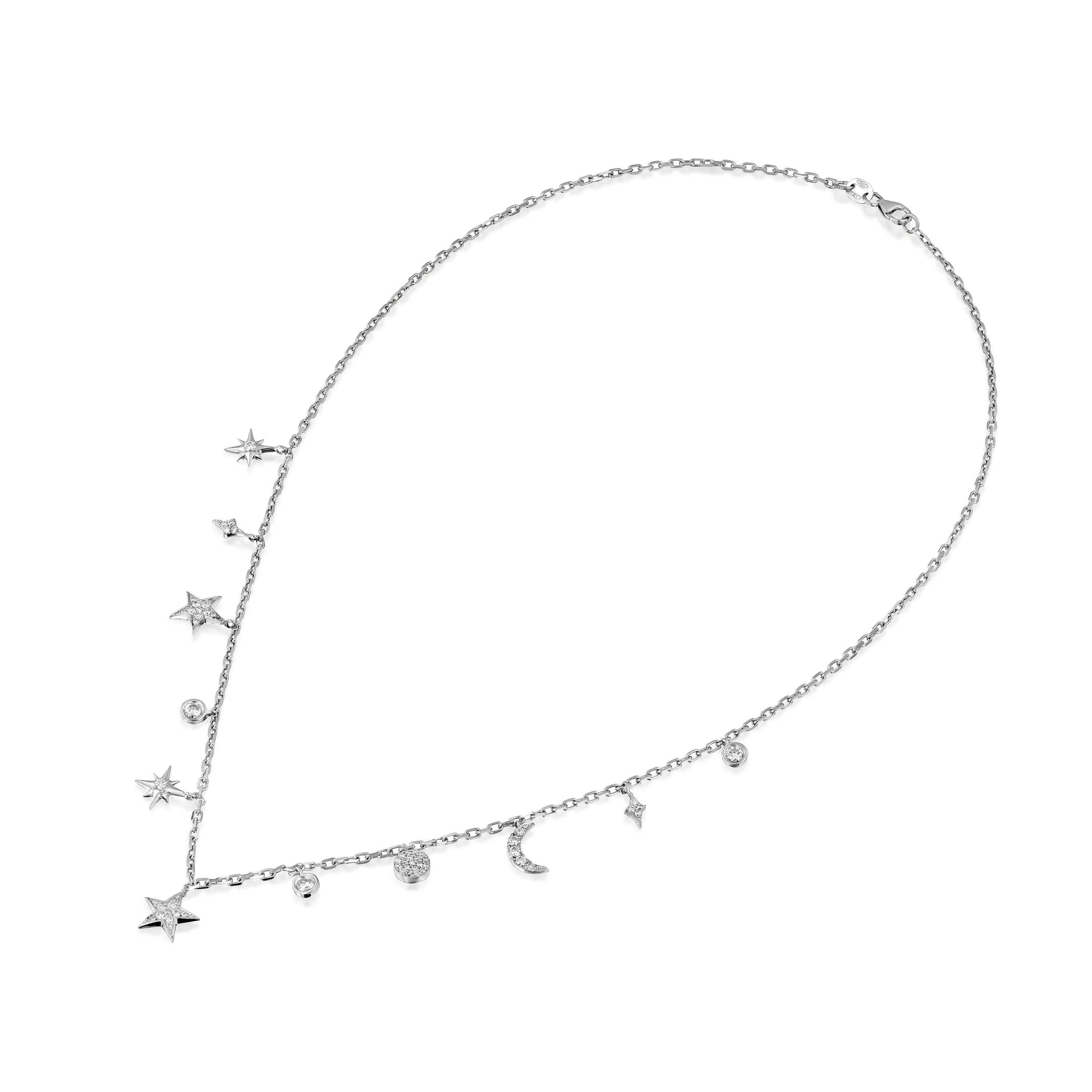 Solid 18k Gold Celestial Constellation Diamond Necklace | Etsy