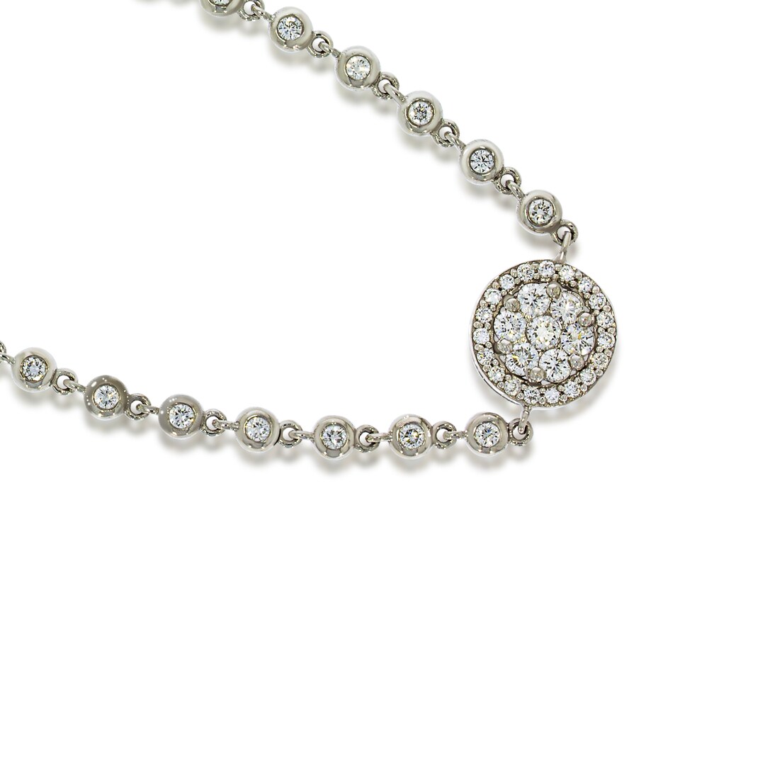 Bezel-set Round Diamonds in an Adjustable Tie Bracelet.beautiful Flower ...