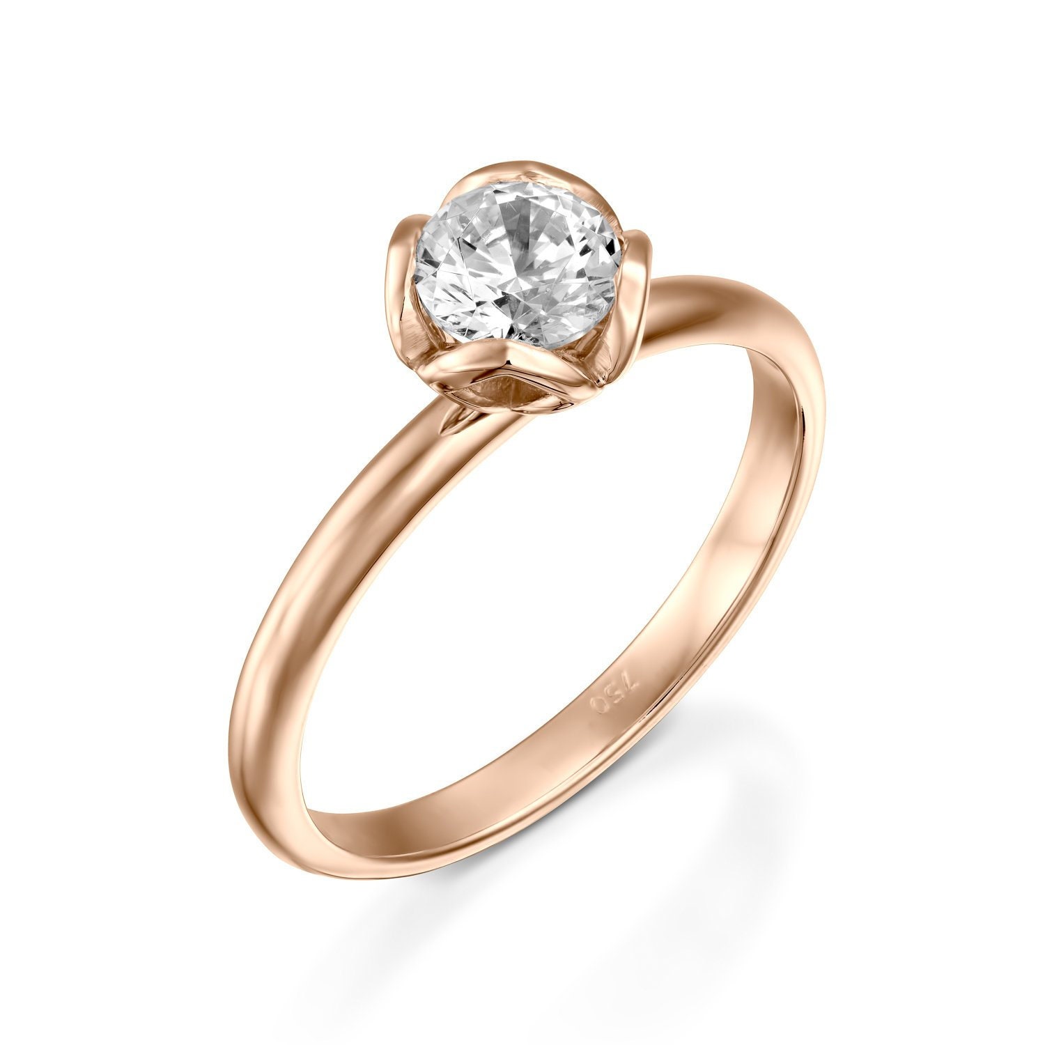 Flower Shaped Engagement Ring - Etsy