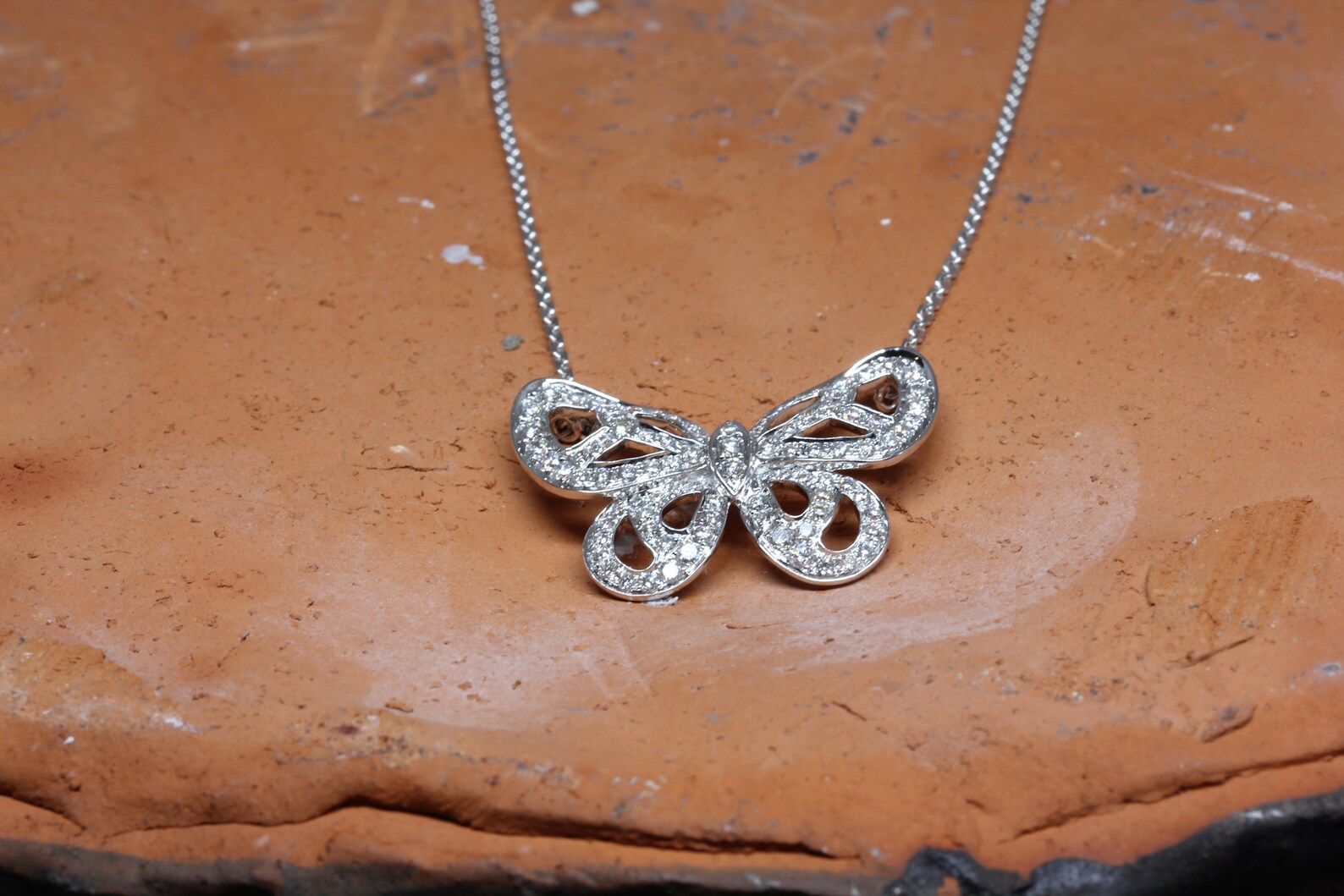 Diamond Butterfly Necklace, Diamond Jewlery, Artisan Jewlery , Unique ...