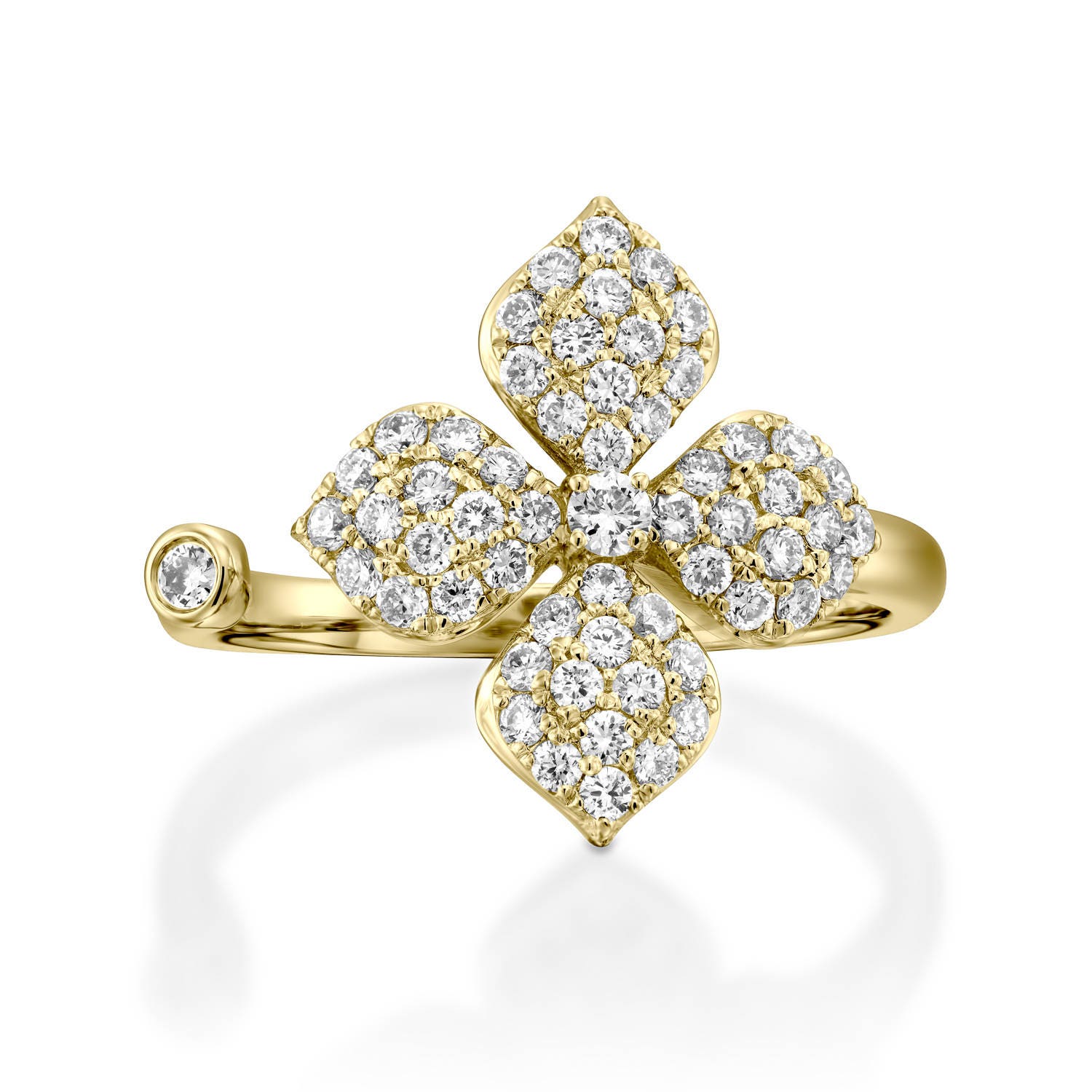 Flower engagement ring | Etsy