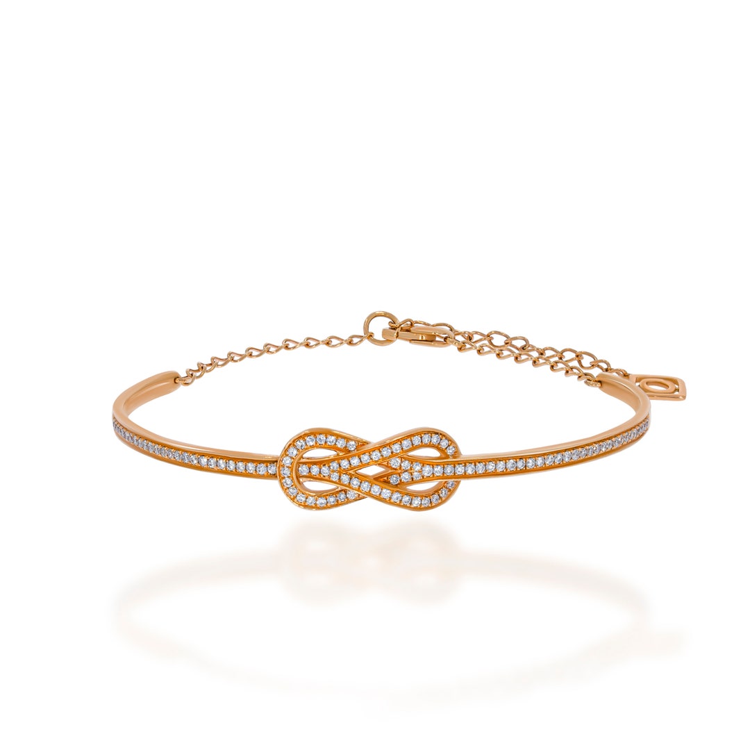 Knot Symbol Infinity Love Diamonds Bangle Bracelet. a Beautiful Way to ...