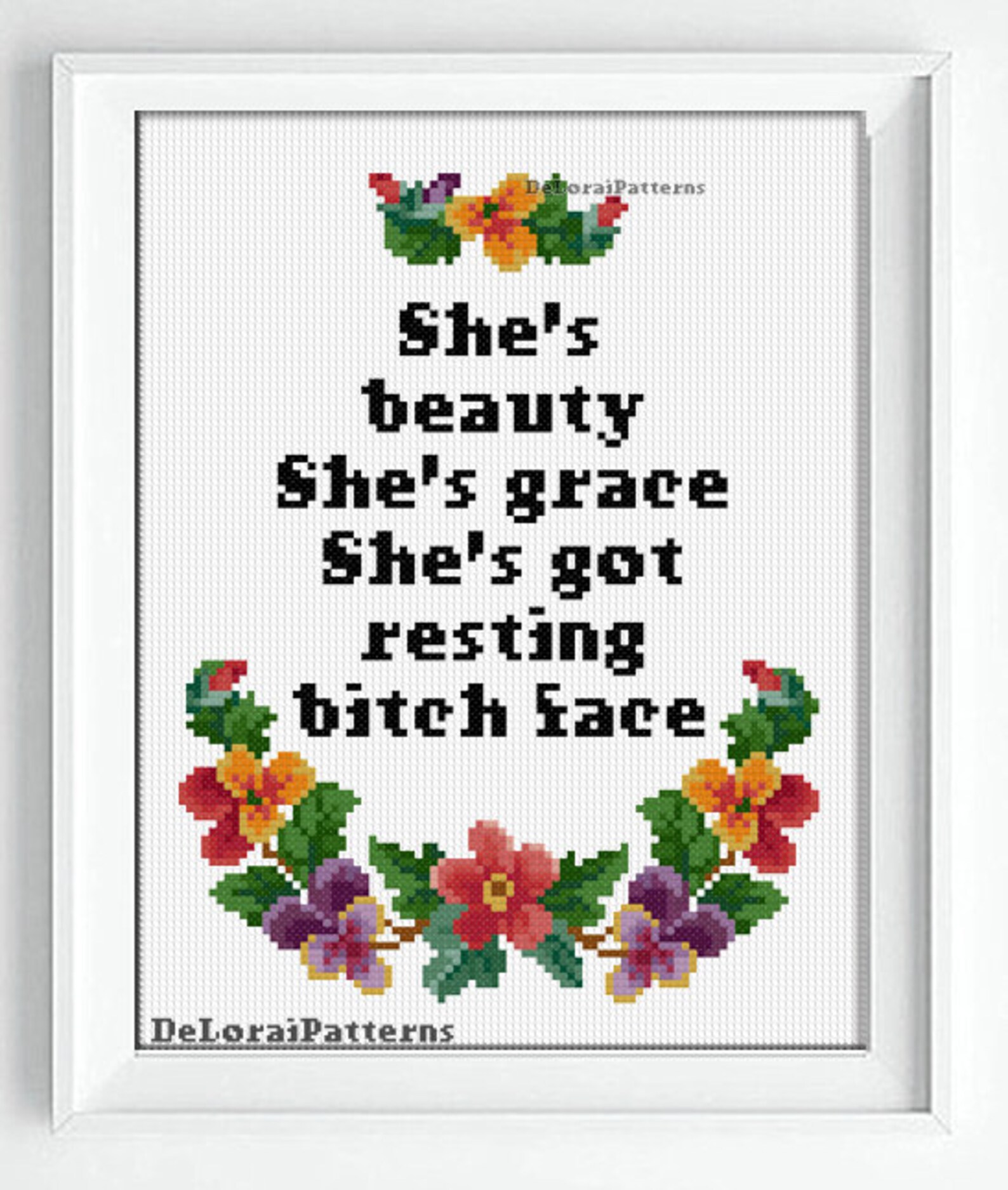 Sarcastic Cross Stitch Pattern. Funny Cross Stitch, Subversive Modern ...