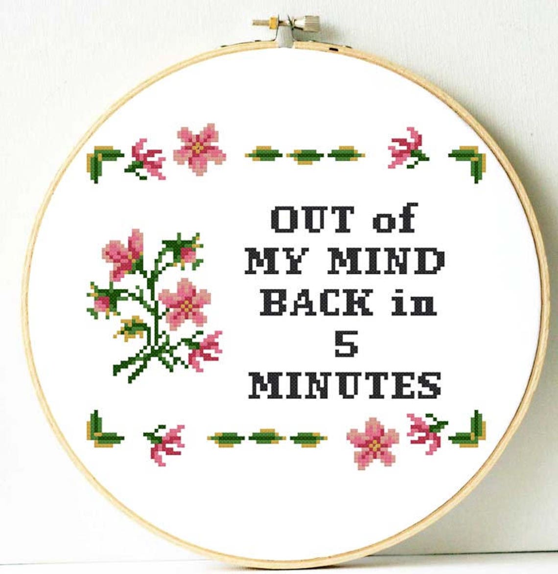 Funny Cross Stitch Pattern. Going Crazy Cross Stitch Pattern. | Etsy Canada