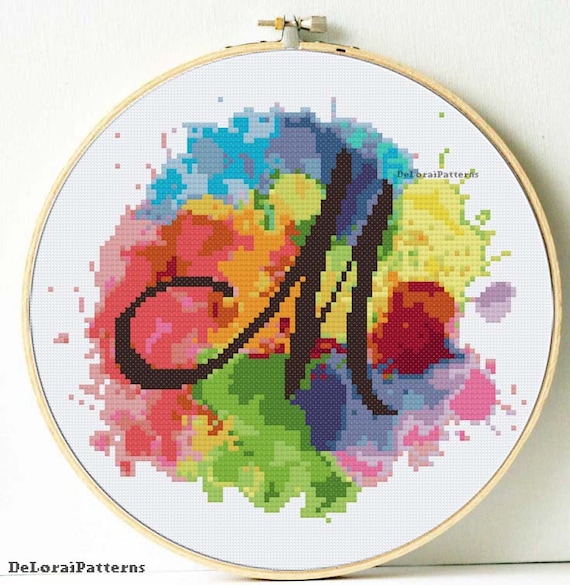 Personalised Cross Stitch Pattern Monogram Cross Stitch Custom | Etsy