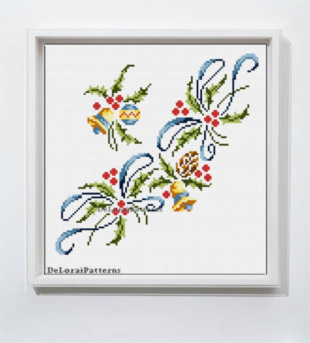 Christmas Cross Stitch Pattern. Easy Christmas Cross Stitch Chart ...