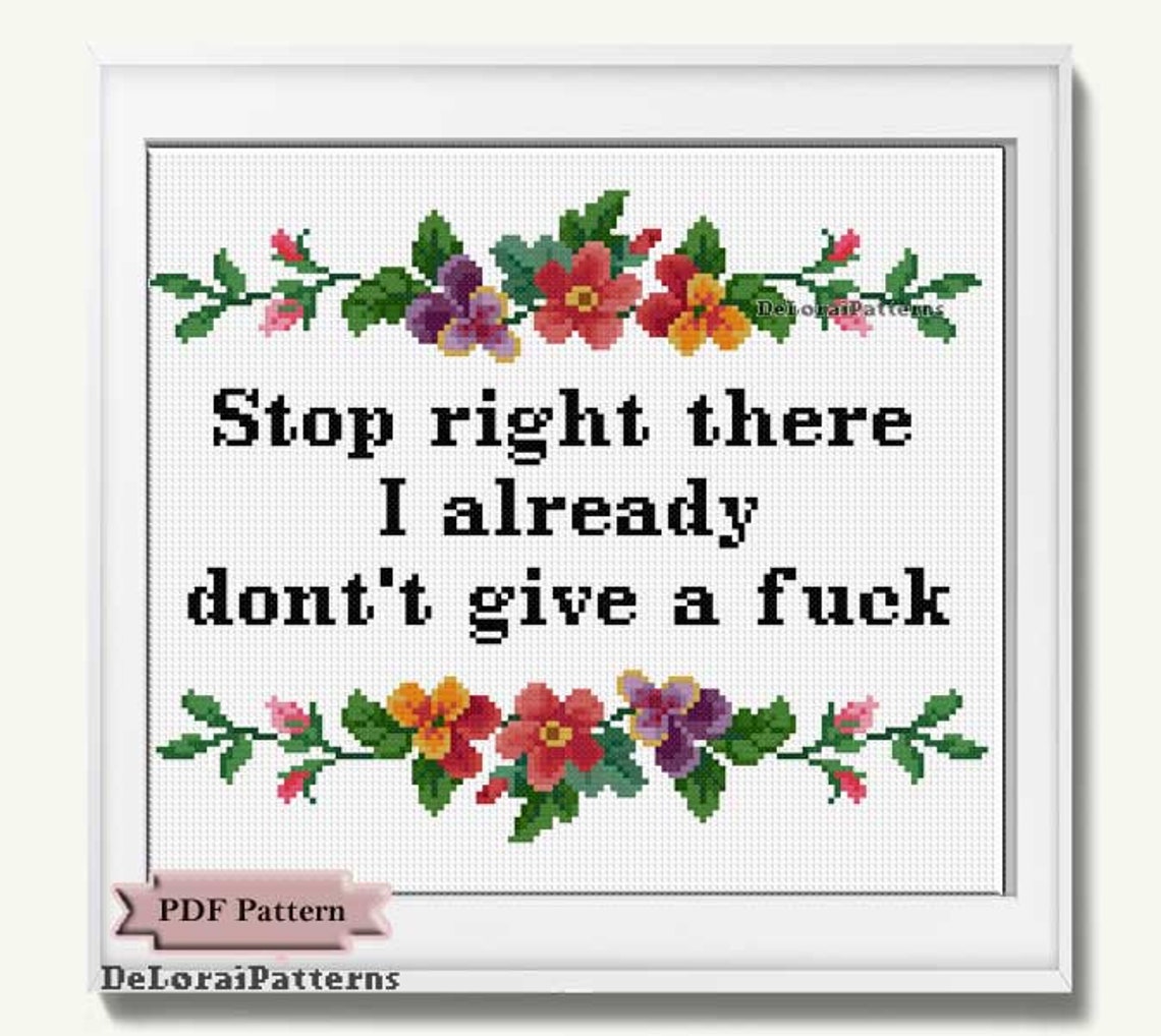 Funny Cross Stitch Pattern Subversive Rude Cross Stitch I | Etsy