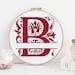 Romantic Wedding Monogram Cross Stitch Pattern Letter B Custom Name ...