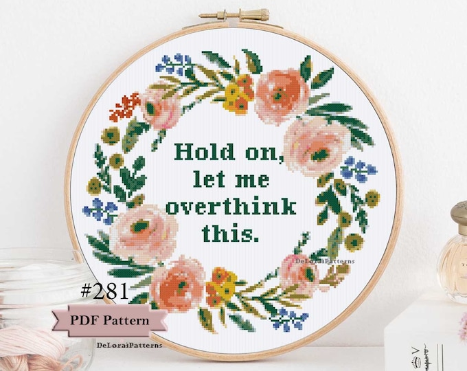 Funny Cross Stitch Pattern. Going Crazy Cross Stitch Pattern. Out of My ...