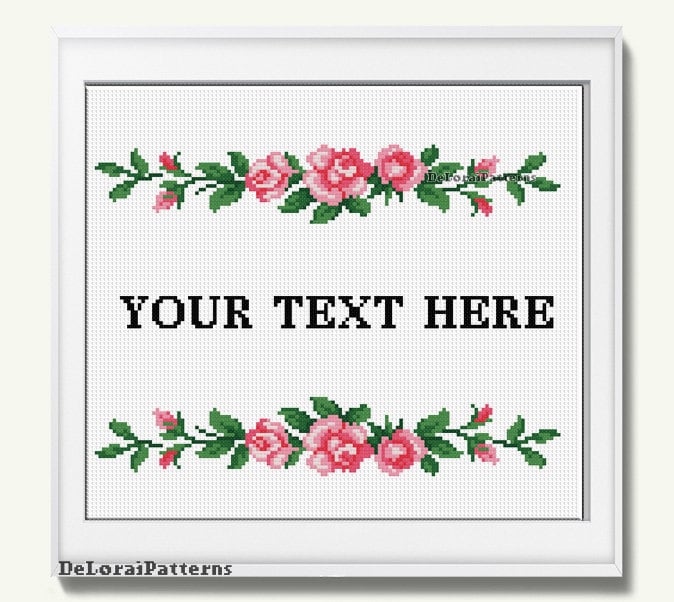 Cross Stitch Rose Border