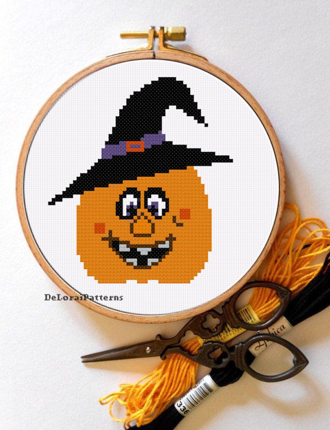 Halloween Cross Stitch Pattern. Funny Pumpkin Cross Stitch, Funny ...