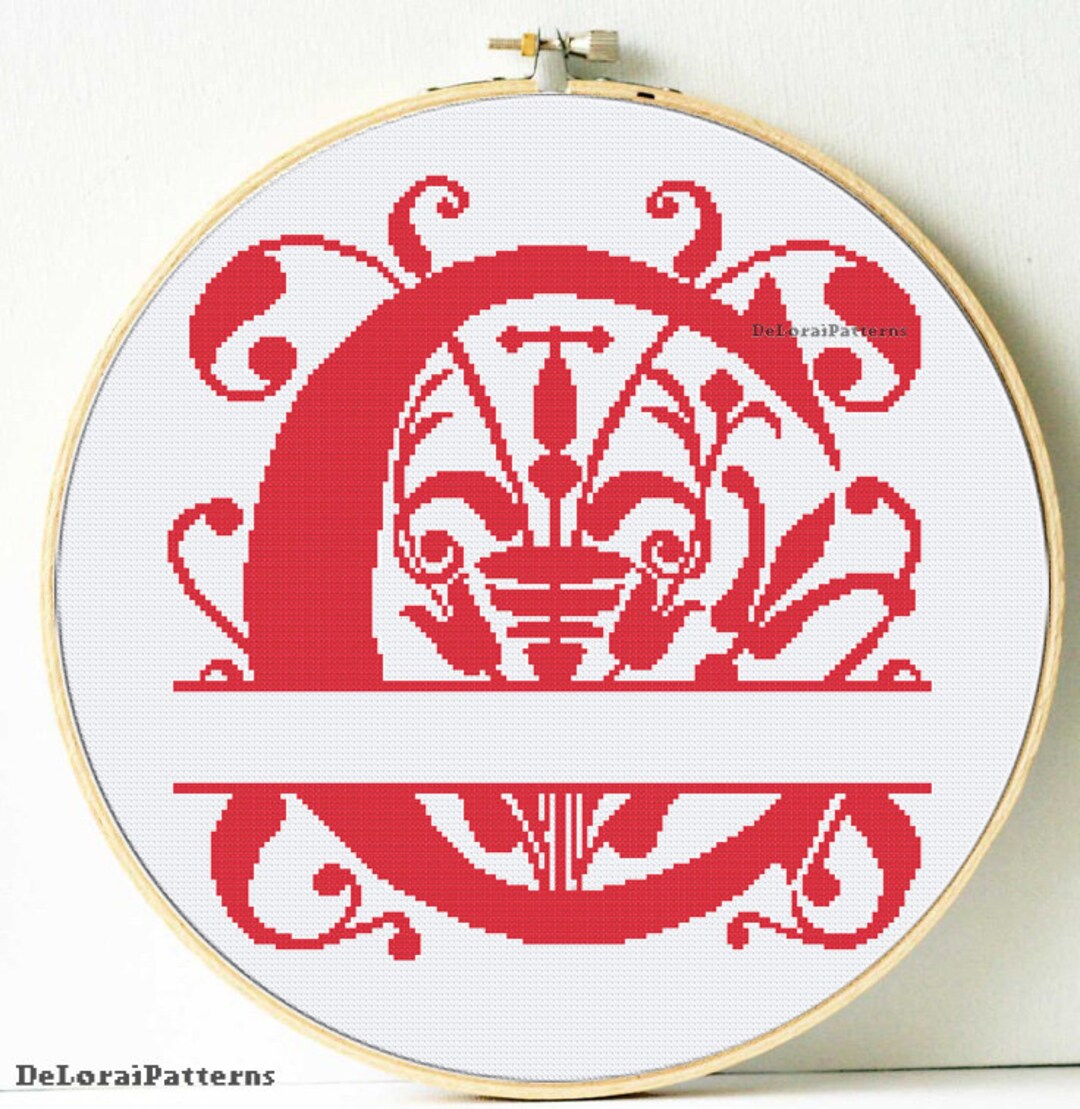 Wedding Monogram Cross Stitch Pattern. Letter C Cross Stitch ...