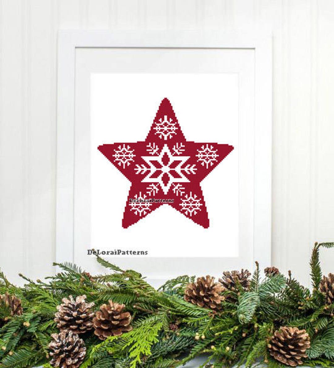 Christmas Star Cross Stitch Pattern Christmas Pattern Cross Stitch ...