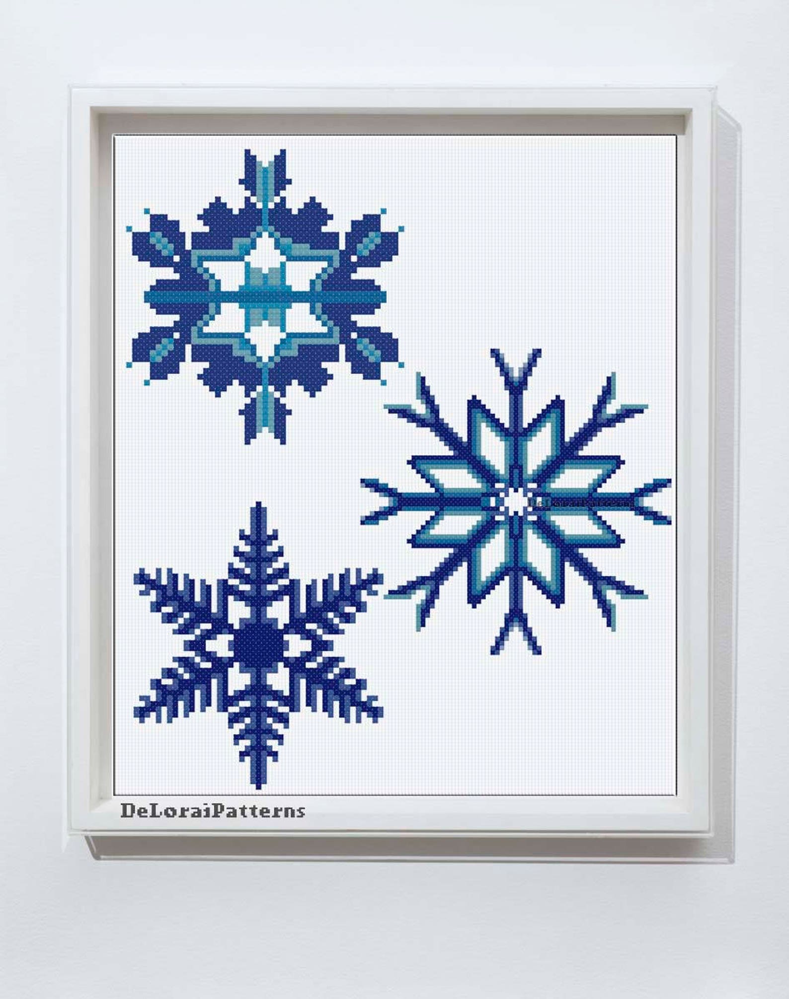 Snowflakes cross stitch pattern Christmas cross stitch winter | Etsy