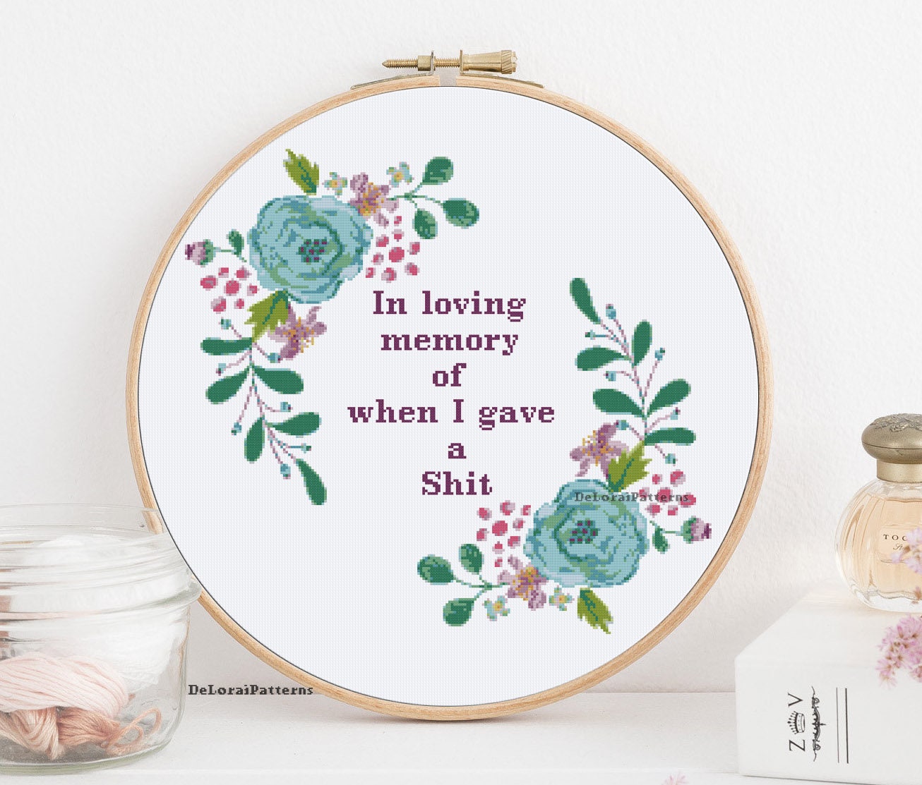 Funny cross stitch pattern. I loving memory of when I gave a | Etsy