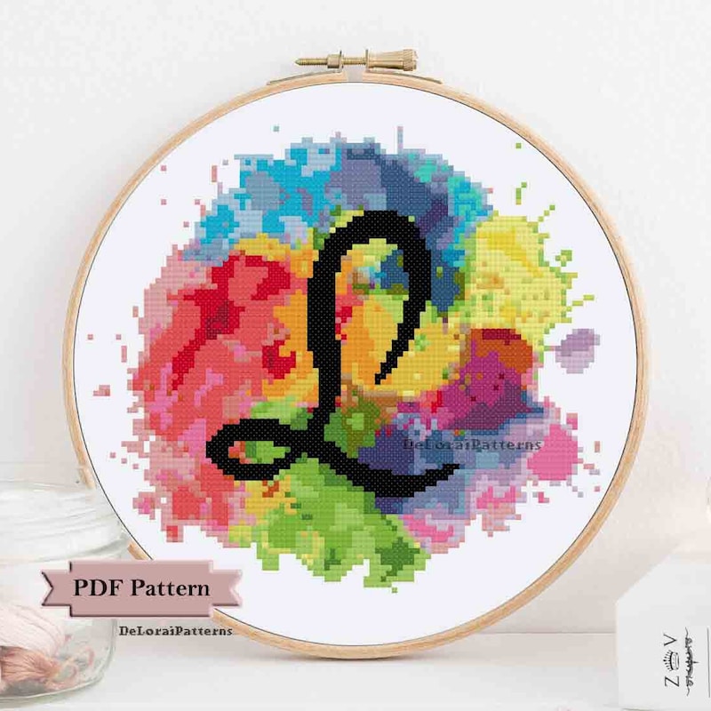 Cross Stitch Initial - Etsy